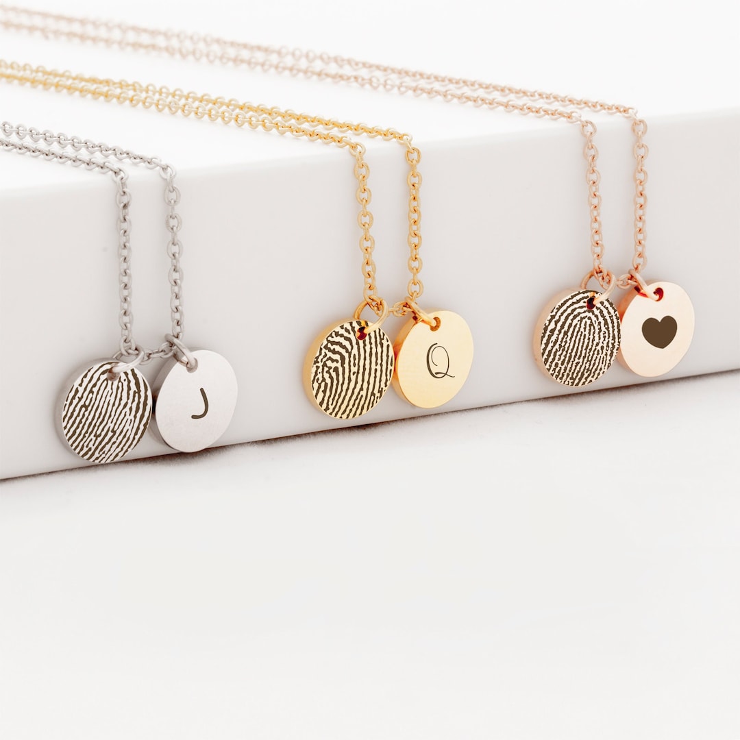 Fingerprint Jewelry - Fingerprint Memorial Jewelry - Personalized ...