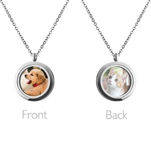Pet Memorial Gift - Custom Photo Memorial Locket Necklace - Locket ...
