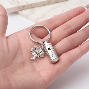 Cremation Keychain for Ashes, Personalized Cremation Urn Keychain, Loss ...