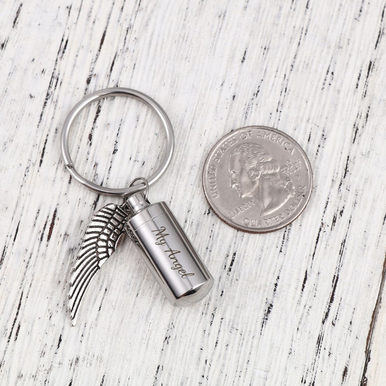 Urn Keychain for Human Ashes - Personalized Cremation Urn Keychain ...