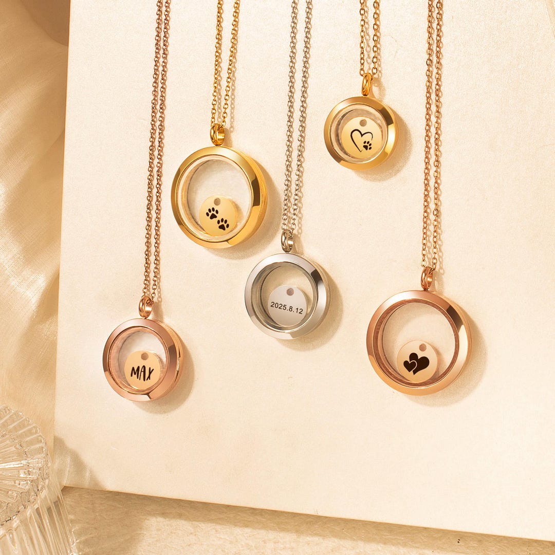 Custom Pet Hair Keepsake Cremation Jewelry - Glass Locket Memory ...