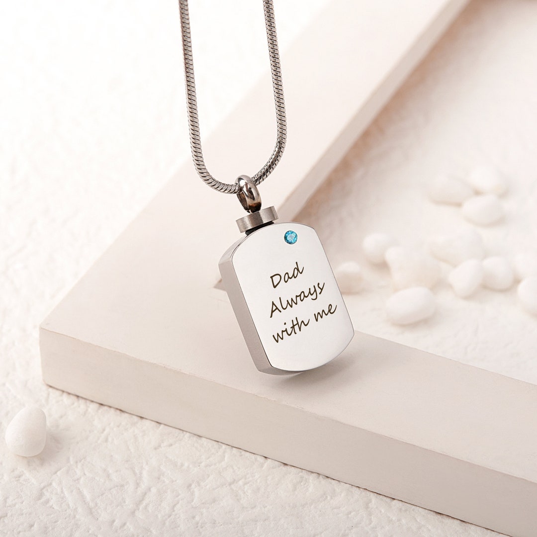 Cremation Jewelry,memorial Gift,urn Pendant,dog Tag Urn Necklace ...