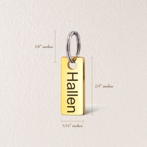 Cat Tag - Cat Name Tag - Hanging Tag - Custom Tiny Cat Tag - Mini Cat ...