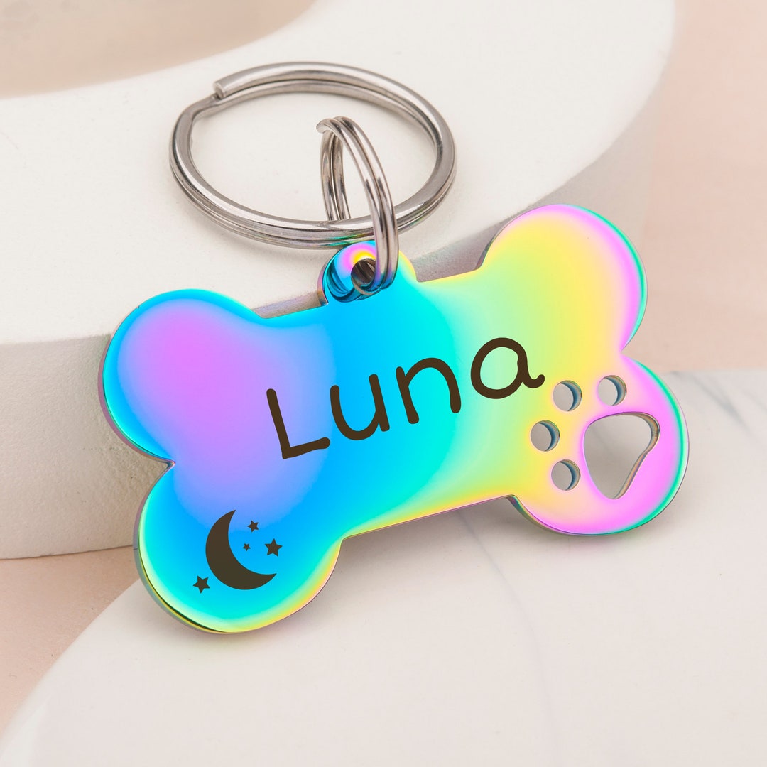 Dog Tag Dog Tags for Dogs Personalized Bone Shaped Dog Tag Dog Name ...