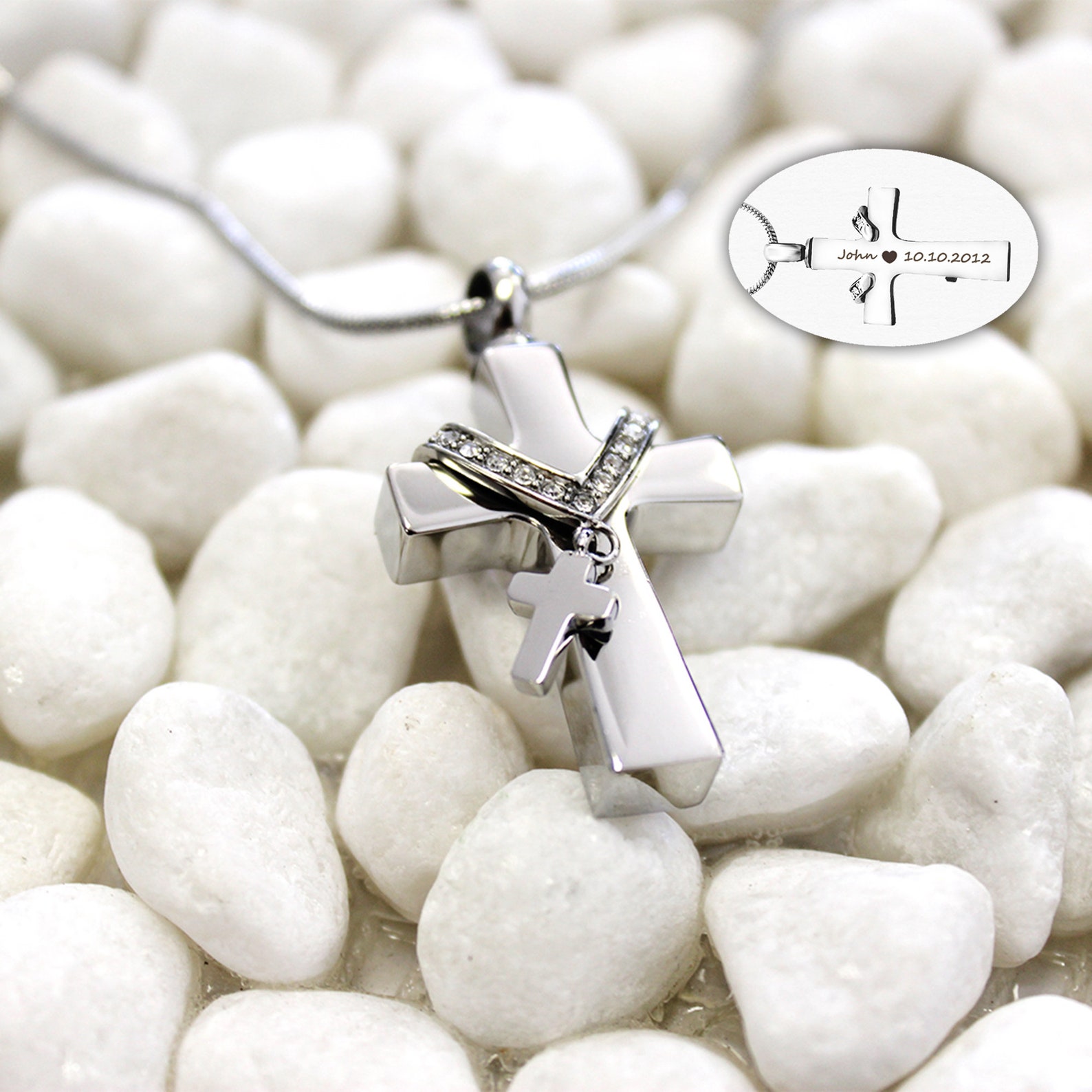 Cremation Cross Urn Necklace Jewelry for Human and Pet Ashes - Etsy