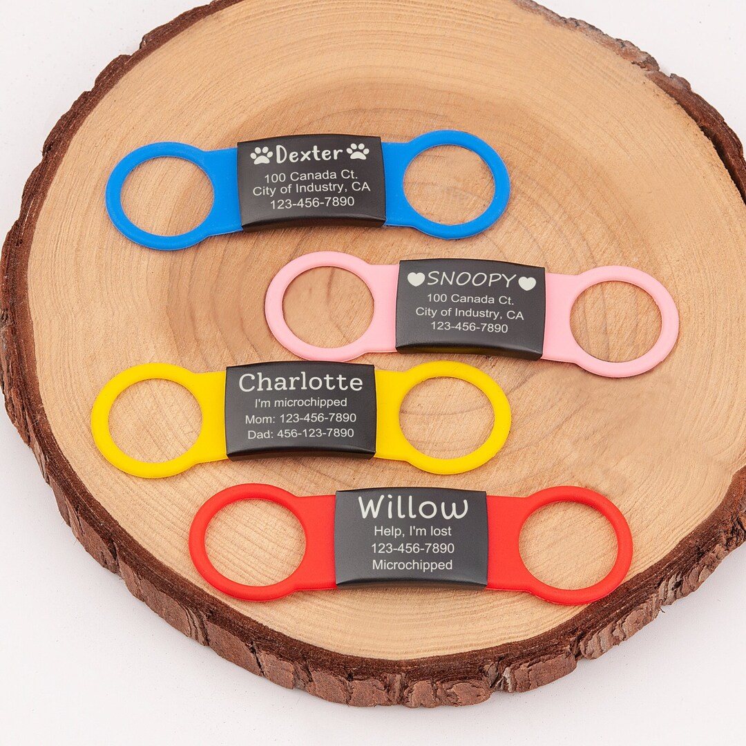 Dog Tag Slide on Dog Tag Silent Dog Tag Personalized - Etsy