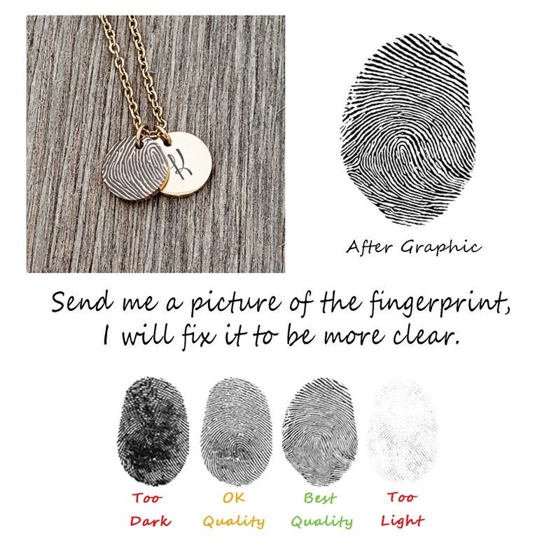 Fingerprint Jewelry Fingerprint Memorial Jewelry | Etsy