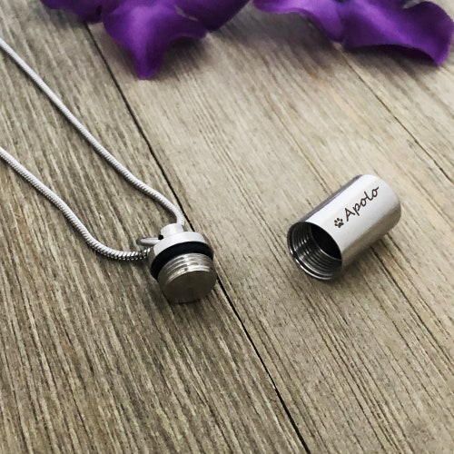 Custom Ashes Necklace for Pets or Human Cremation Memorial | Etsy