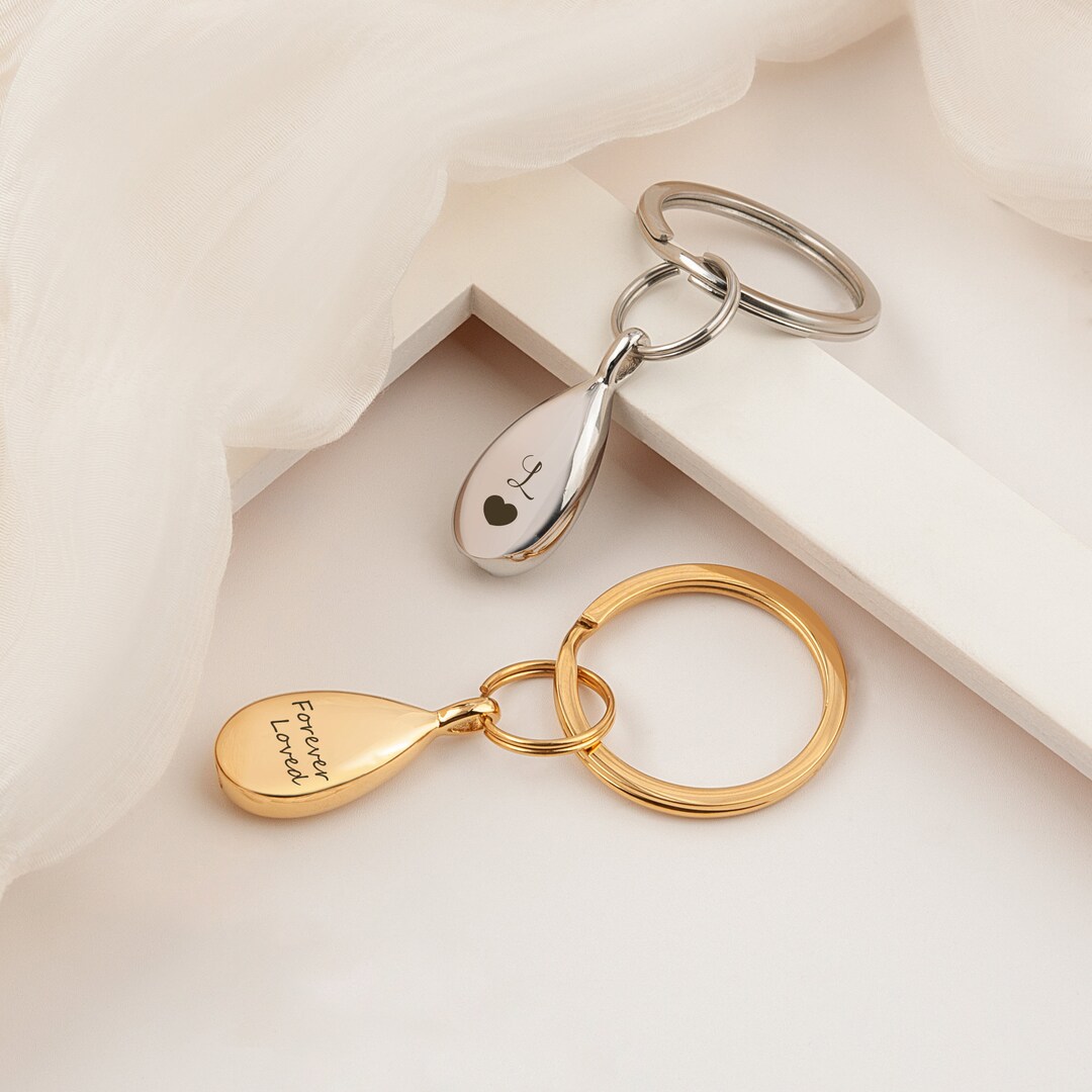 Urn Keychain for Human Ashes - Personalized Ashes Keychain Memorial Mom ...