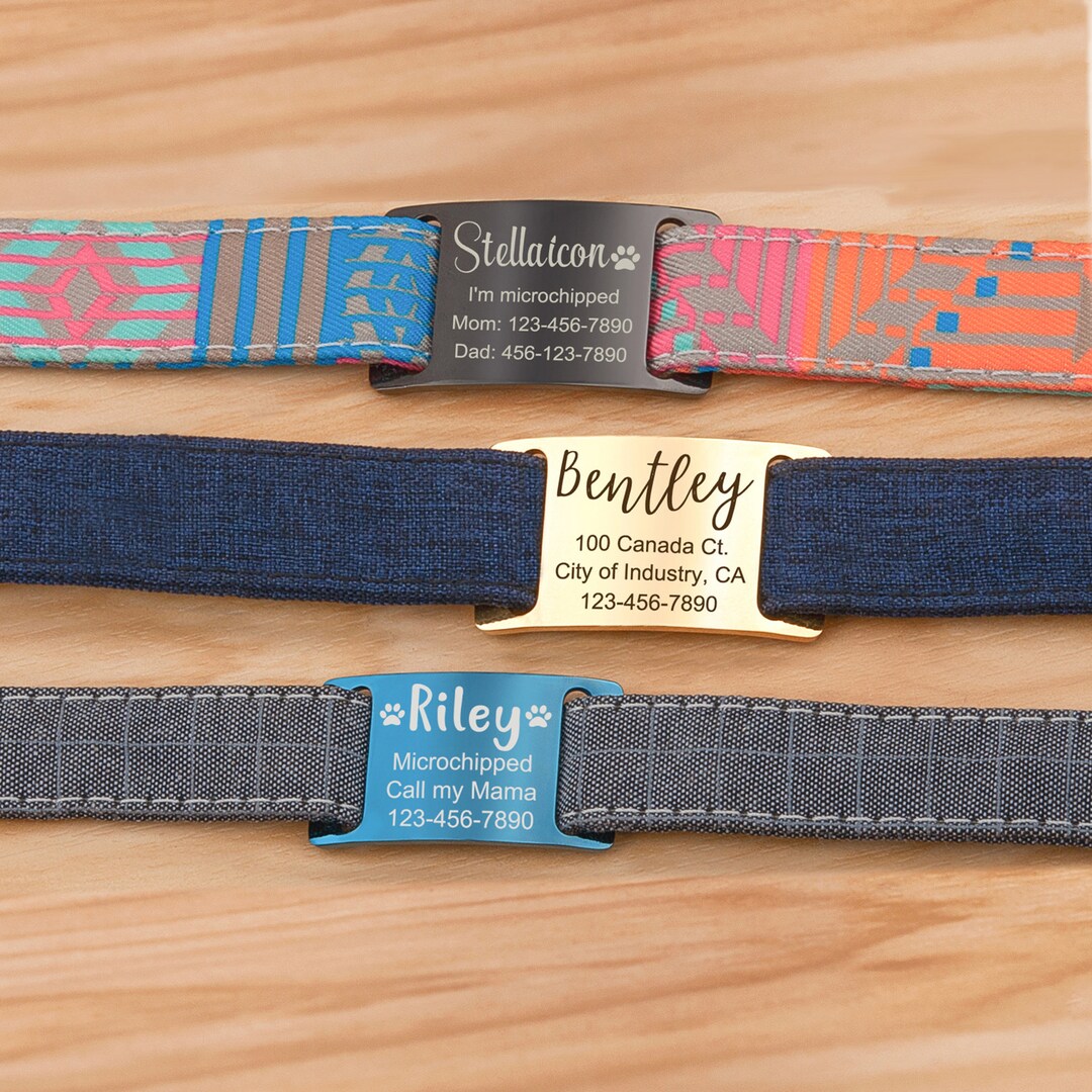 Dog Tag Silent Dog Tag Personalized Dog Tags for Dogs Silent Dog Name ...