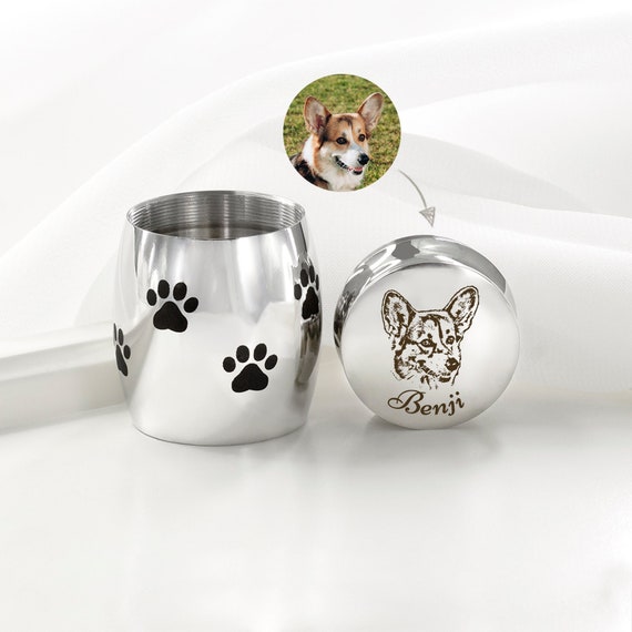 Personalized Small Pet Urn Customized Dog Photo Small Urn - Etsy
