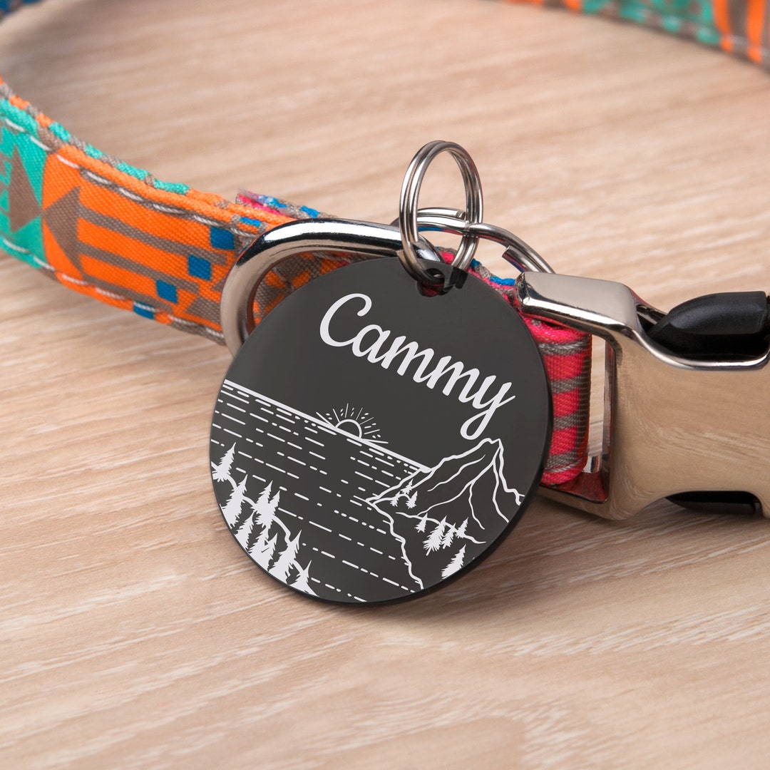 Black Dog Tag Dog Tags Tag for Dog Personalized Pet ID - Etsy