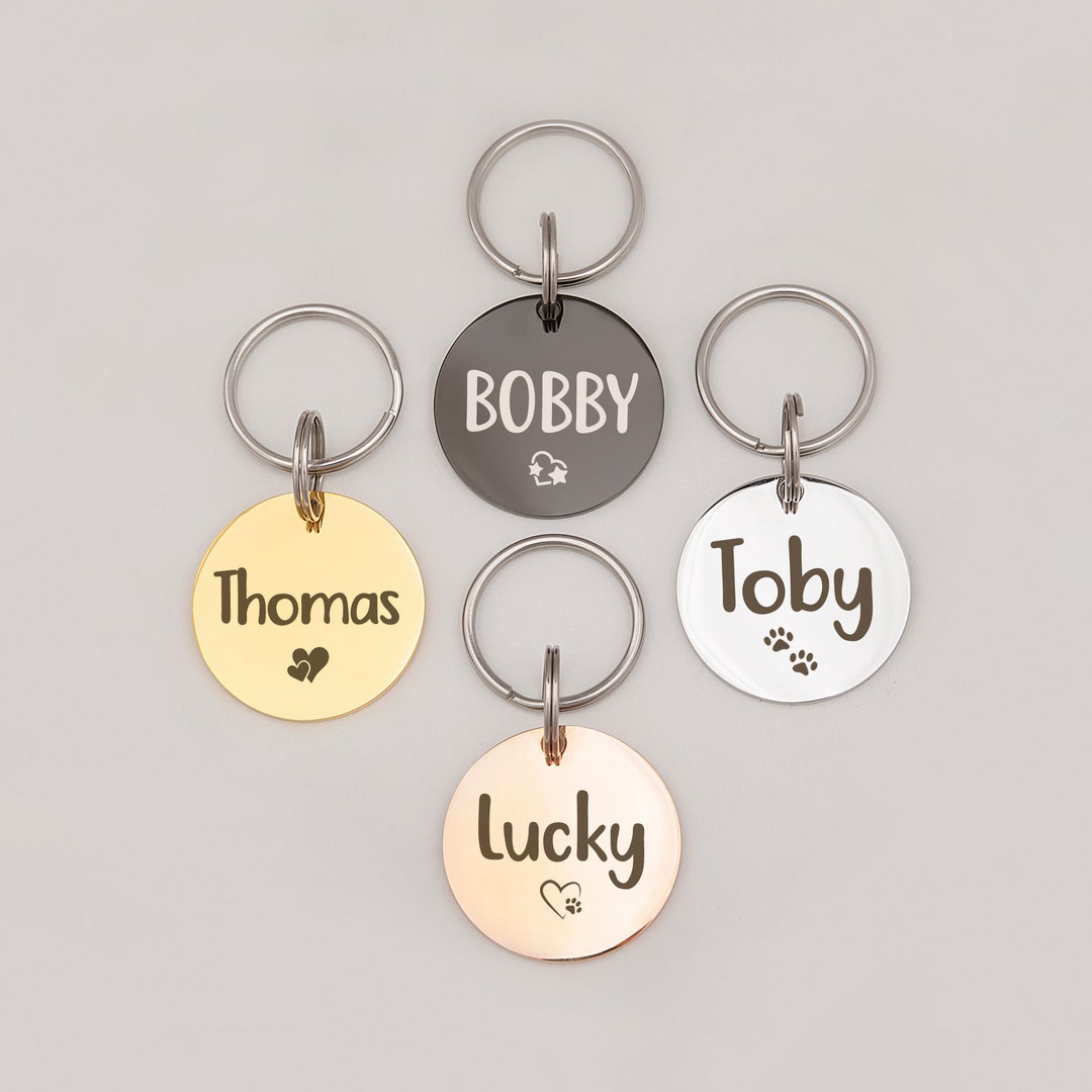 Dog Tags - Custom Dog Tag - Black Dog Tag - Dog Name Tags - Dog Id Tags ...