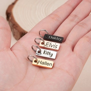 Cat Tag - Cat Name Tag - Hanging Tag - Custom Tiny Cat Tag - Mini Cat ...