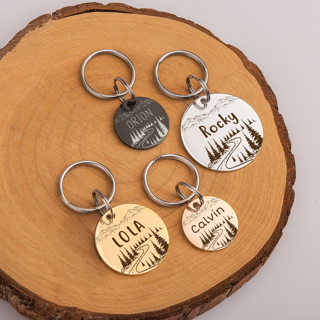 Dog Tag Dog Name Tags Personalized Engraved Dog Tag - Etsy