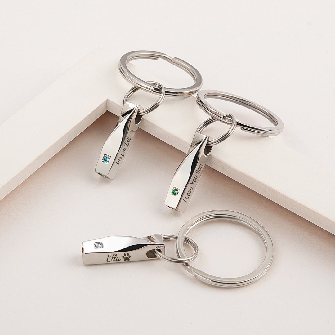 Cremation Keychain for Pets Ashes - Personalized Ashes Keychain ...