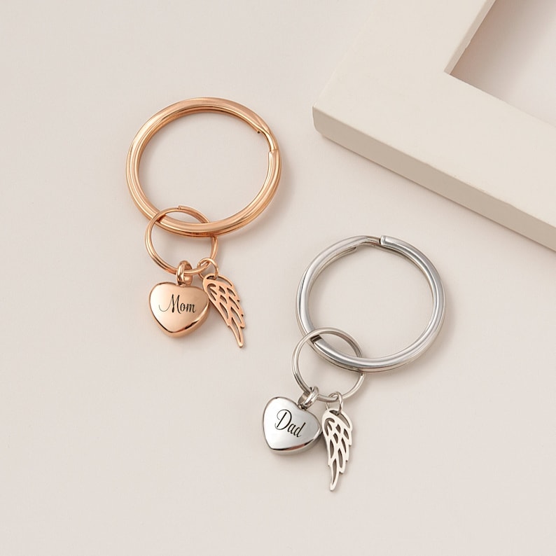 Cremation Keychain for Human Ashes - Personalized Urn Keychain - Mini ...