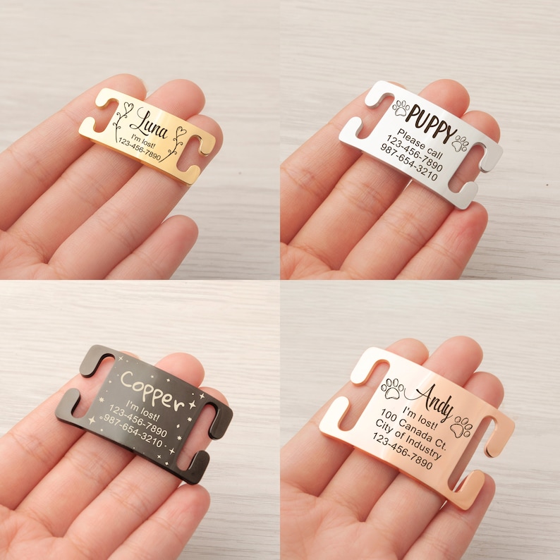 Slide on Dog Tag Dog Tag Dog Tags for Dogs Personalized - Etsy