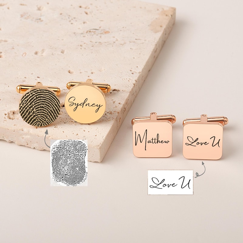 Fingerprint Cufflink - Etsy