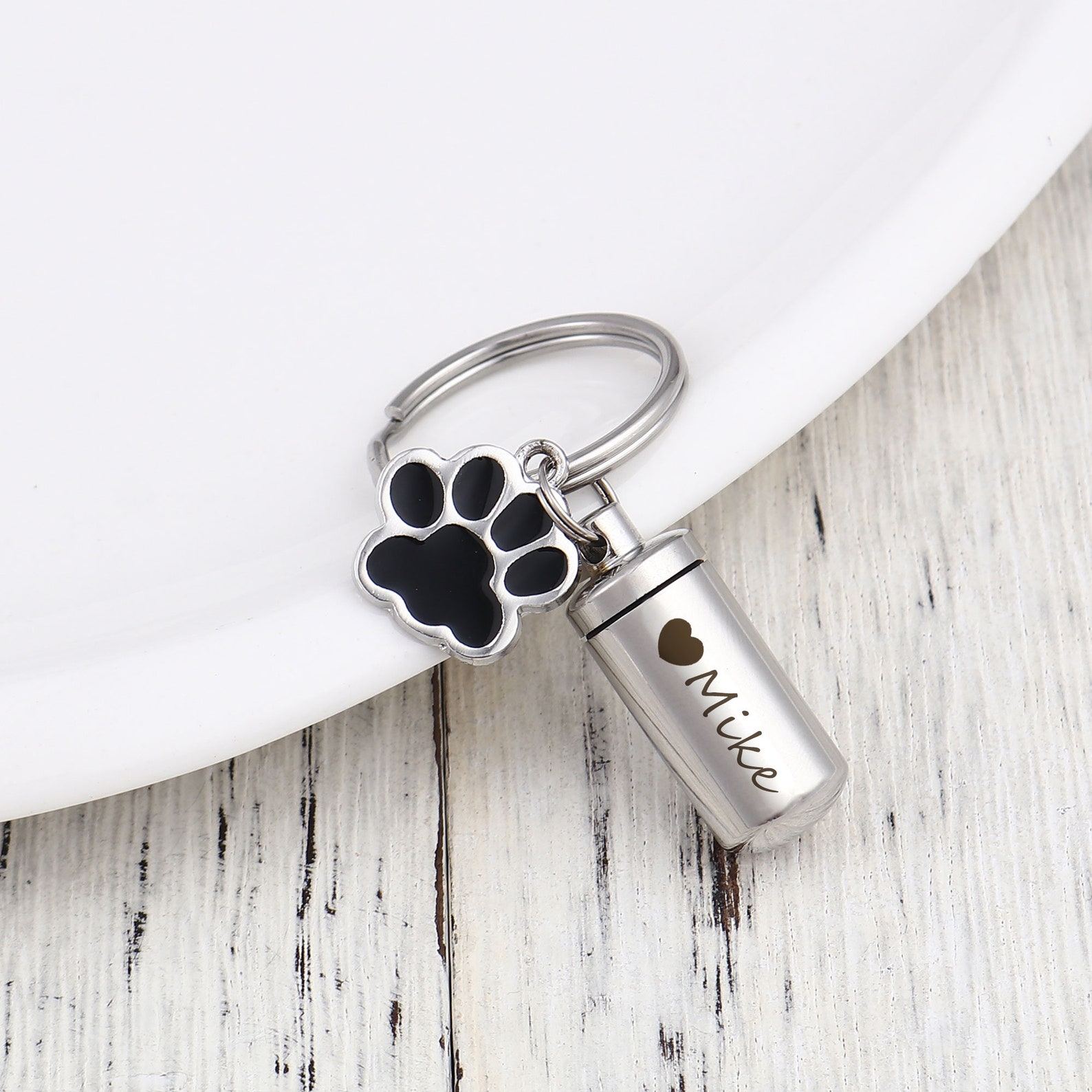 Dog Urn Cremation Keychain Personalized Memorial Ashes - Etsy