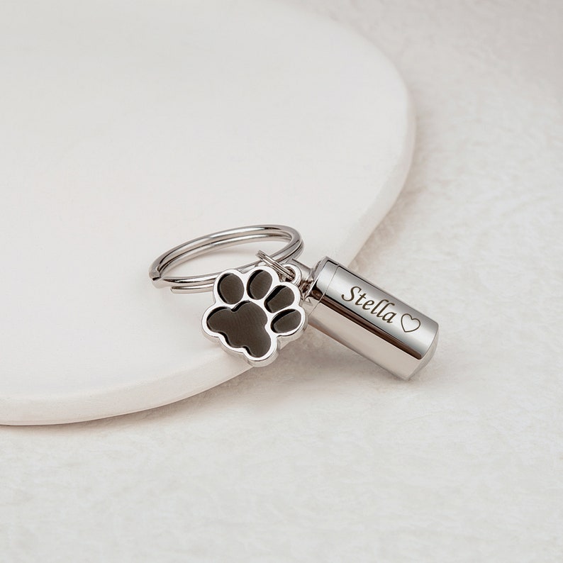 Dog Urn Cremation Keychain Personalized Memorial Ashes - Etsy