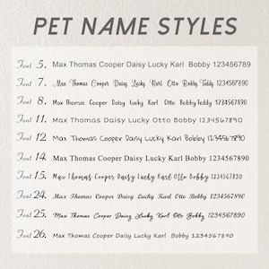 Pet Tag - Cat Collar Tag - Custom Pet Name Tag With Birth Flower ...