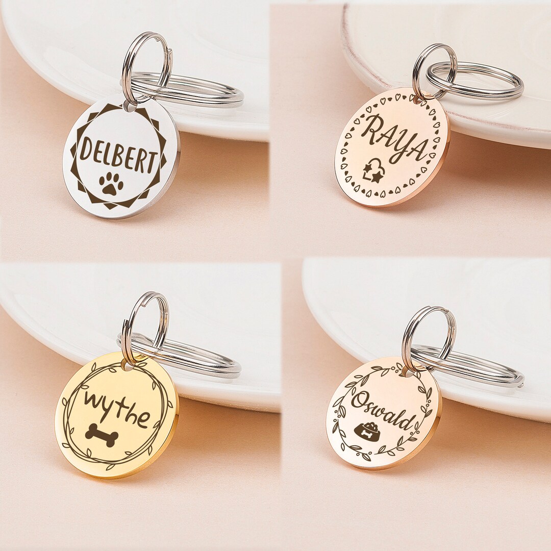Dog Tag, Dog Collar Tag Personalized, Cat Tag Custom, Cat Collar Tag ...