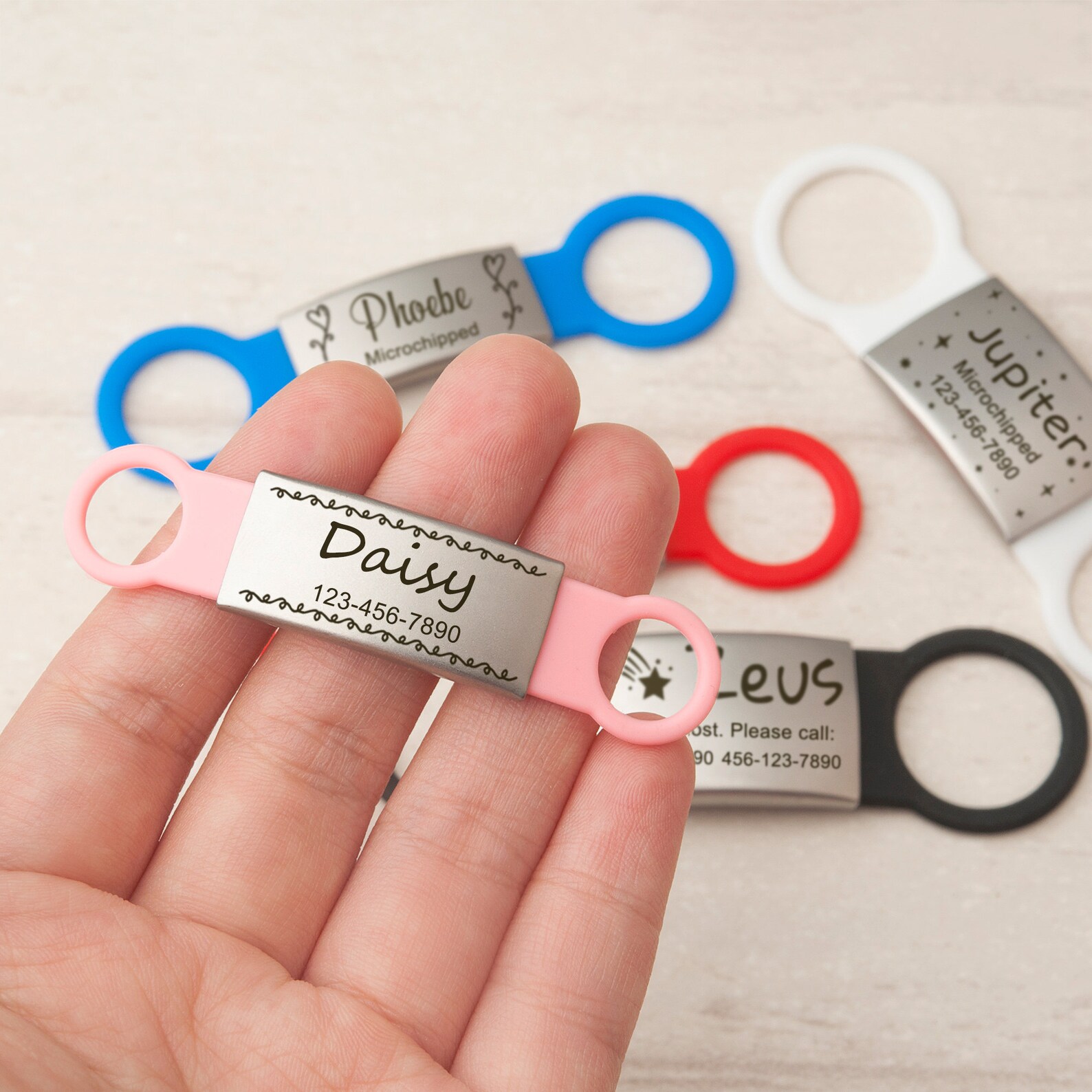 Cat Id Tag - Slide on Pet Id Tag - Cat Tag Personalized - Silent Pet ...