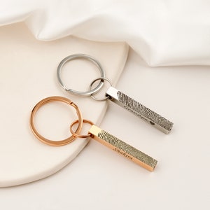 Fingerprint Jewelry - Urn Keychain - Personalized Cremation Keychain ...