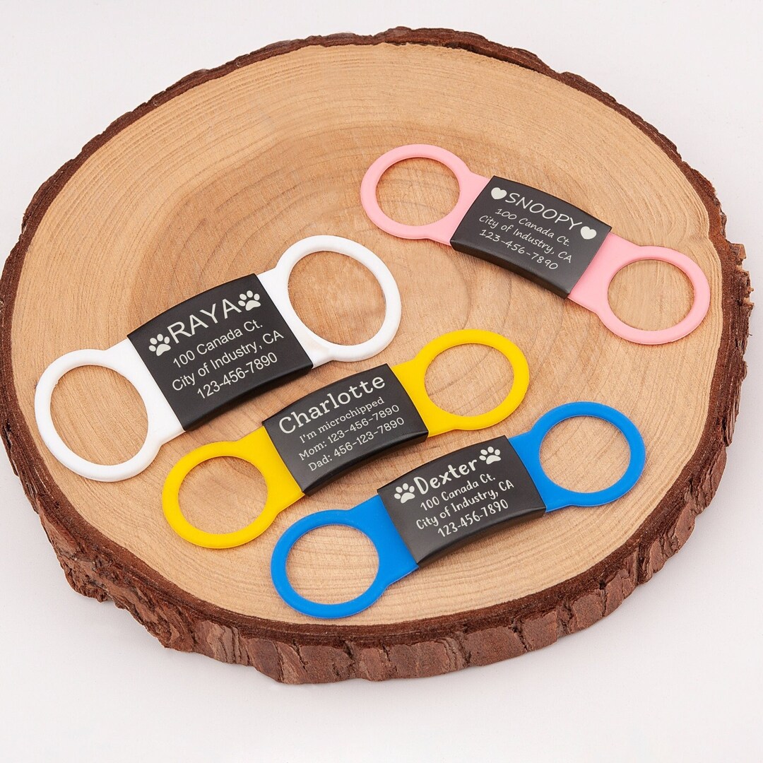 Dog Tag Slide on Dog Tag Silent Dog Tag Personalized - Etsy