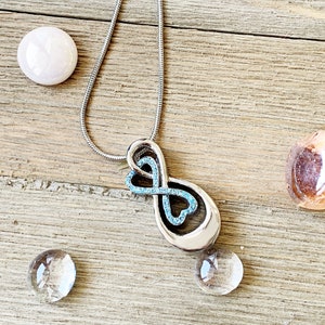 Cremation Jewelry, Memorial Gift, Urn Pendant, Stainless Steel Double ...