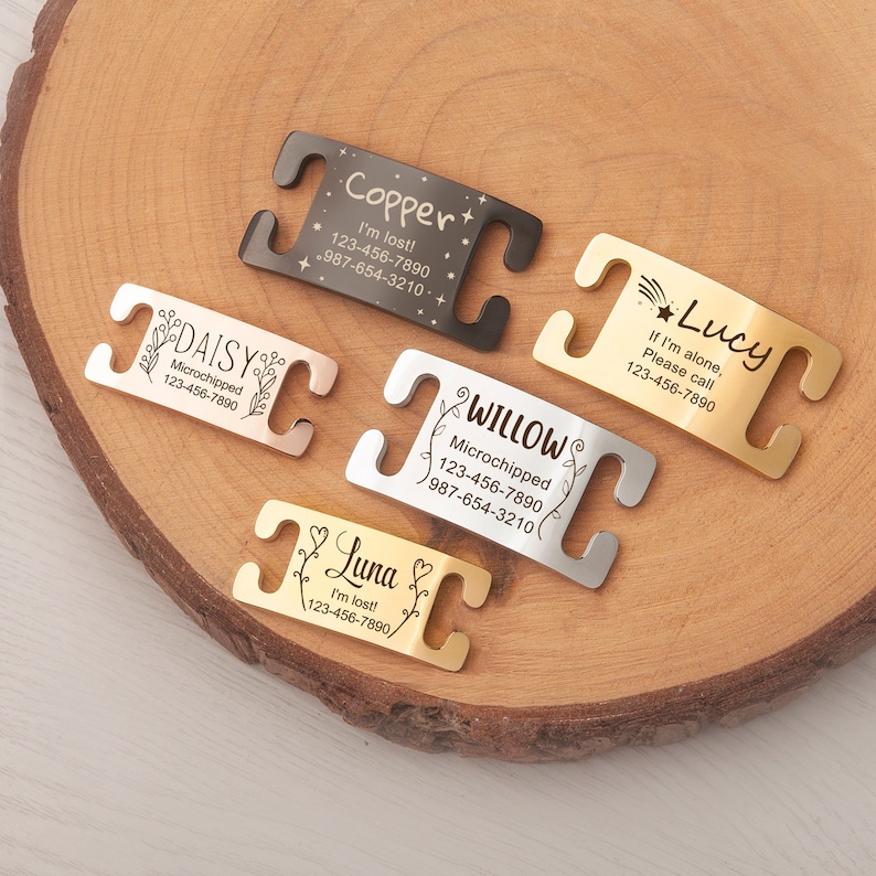 Slide on Dog Tag Dog Tag Dog Tags for Dogs Personalized - Etsy