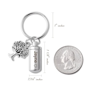 Cremation Keychain for Ashes, Personalized Cremation Urn Keychain, Loss ...