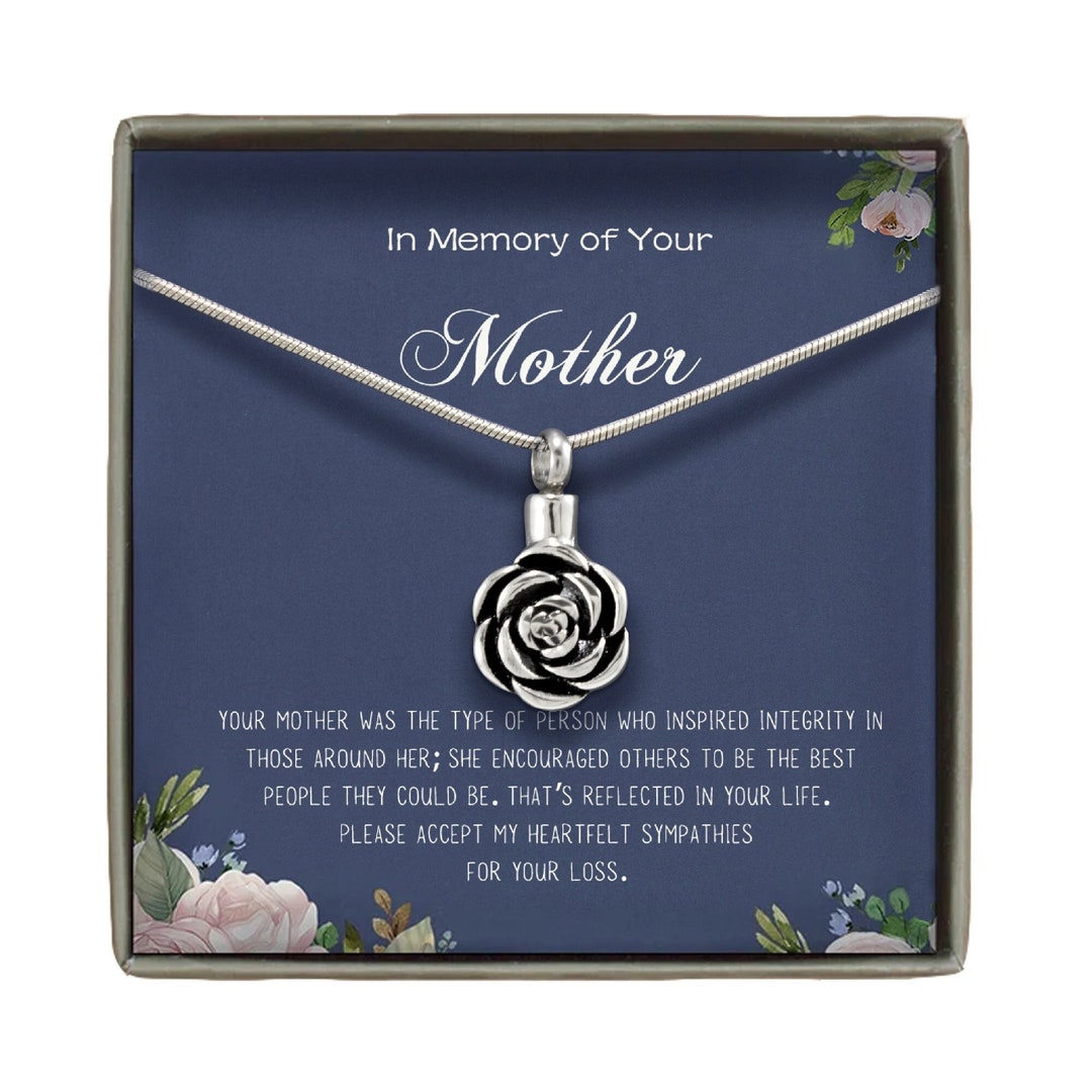 Loss of Mother Gift - Grief Gift - Memorial Jewelry Ashes Necklace ...