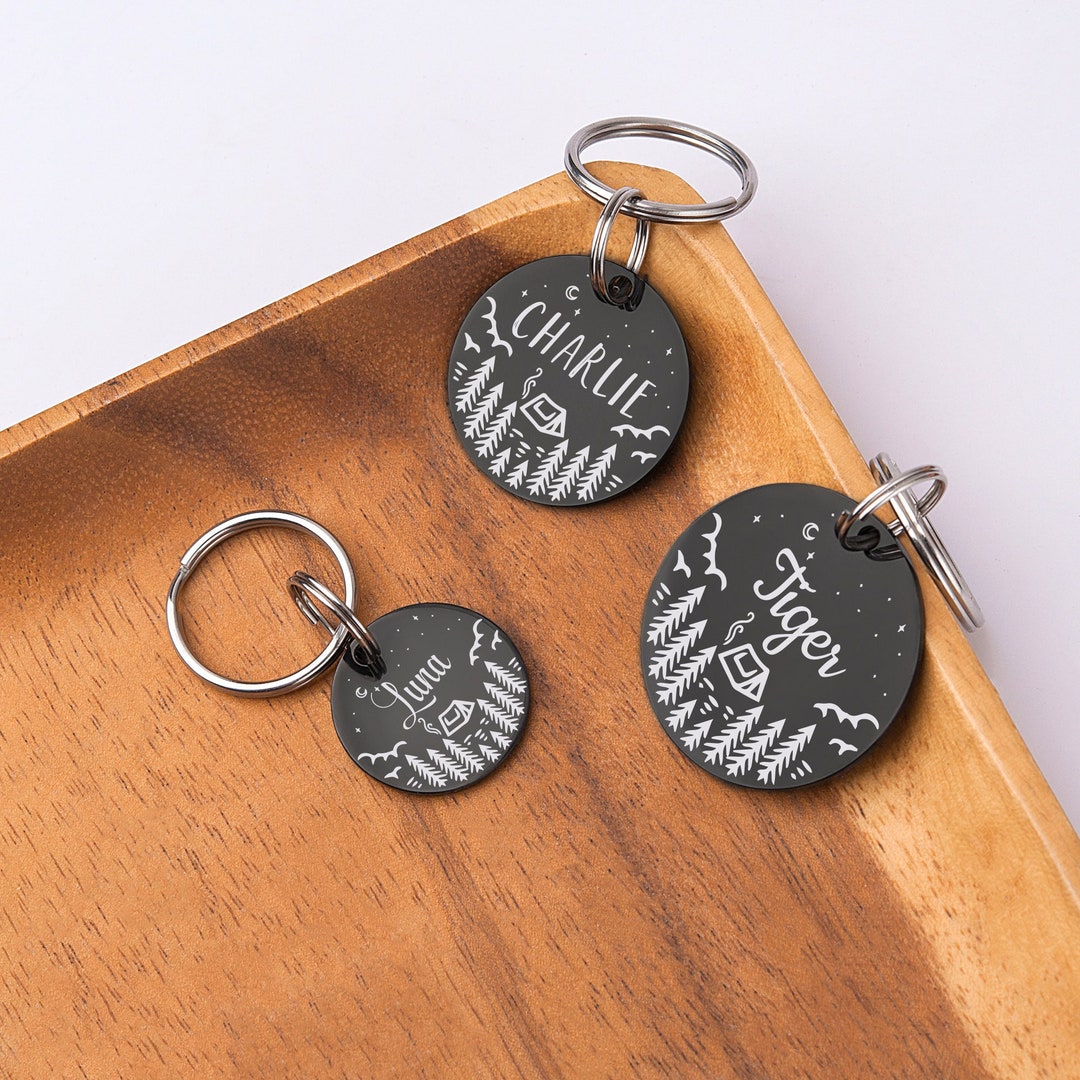 Dog Tag for Dogs Personalized Dog Tag Camping Dog Tag Hexagon-round ...