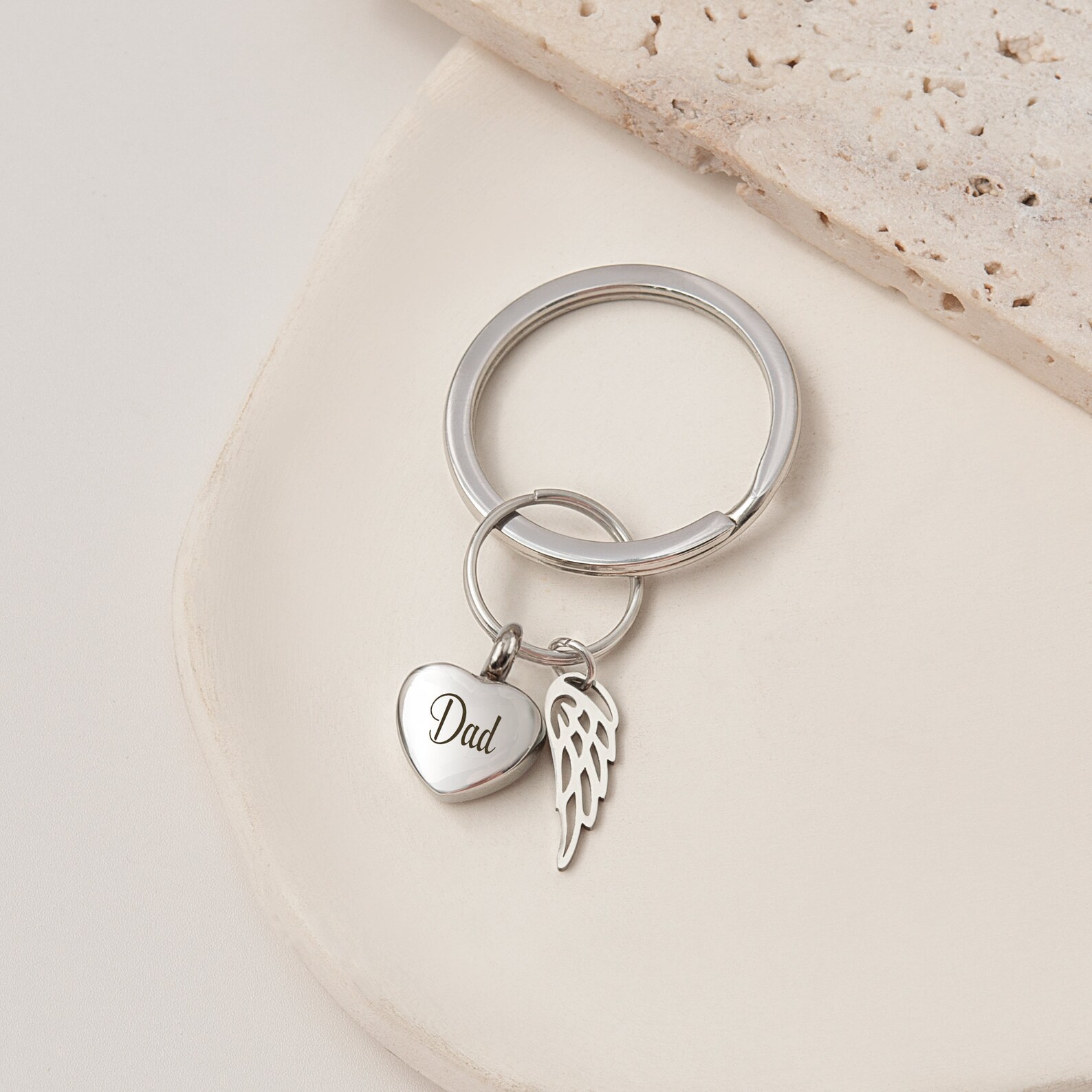 Cremation Keychain for Human Ashes - Personalized Urn Keychain - Mini ...