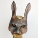 Rabbit Mask in Iron and Rust Style Finish. Steampunk Animal Mask. Adult ...