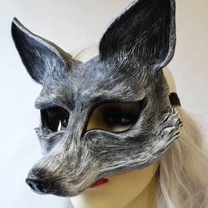 Realistic Grey Wolf Masquerade Ball Mask, Mardi Gras, Carnival or ...