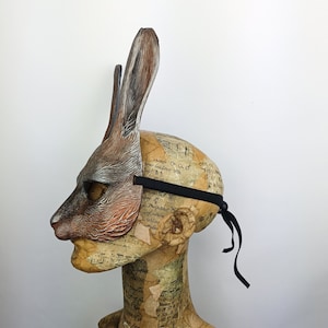 Rabbit Mask in Iron and Rust Style Finish. Steampunk Animal Mask. Adult ...