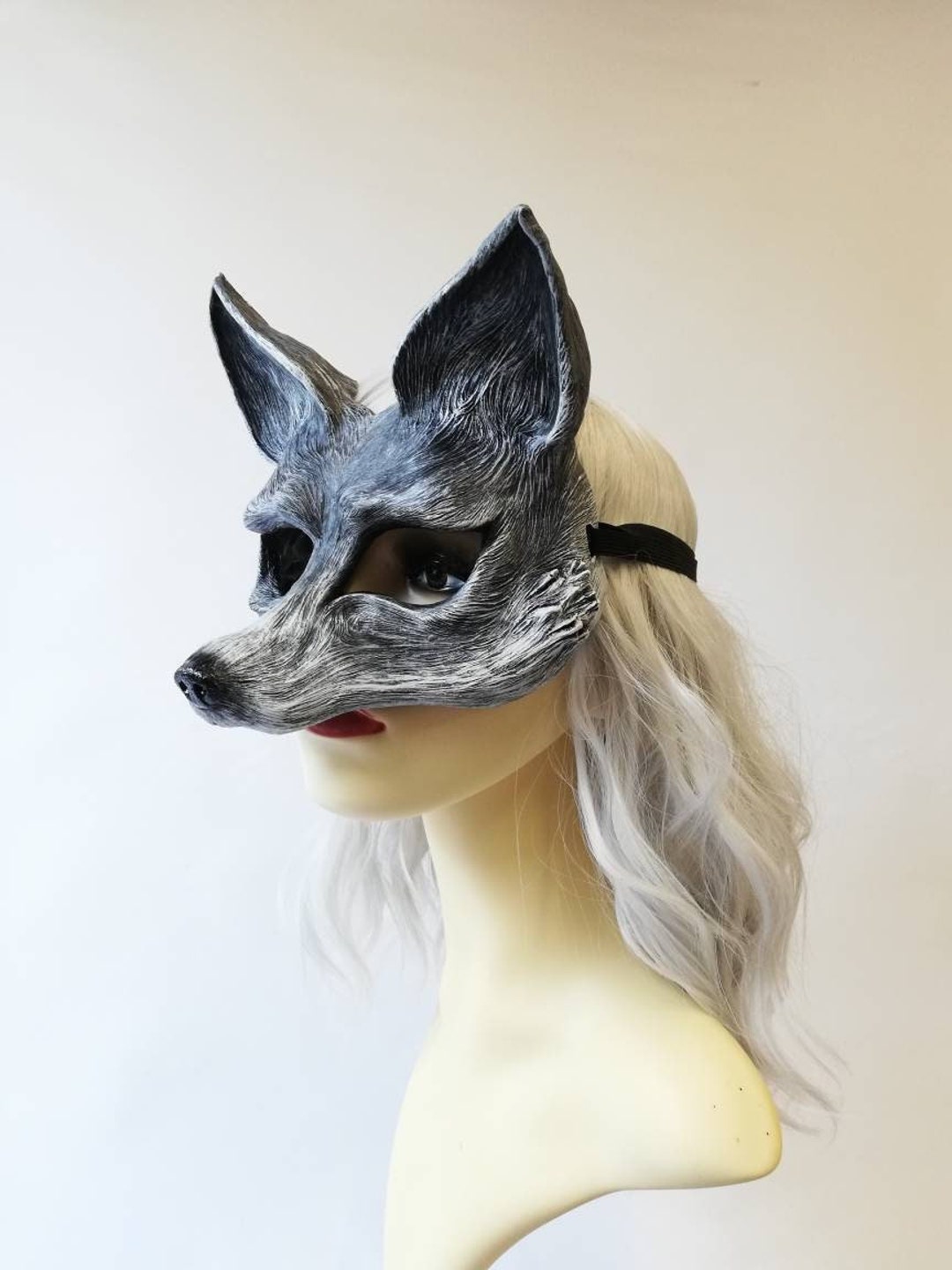 Realistic Grey Wolf Masquerade Ball Mask, Mardi Gras, Carnival or ...