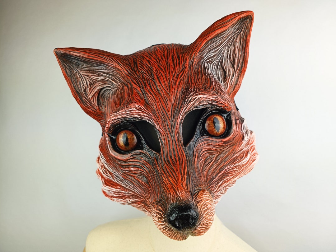 Full Face Fox Mask: Theatrical Costume, Cosplay Mask - Etsy UK