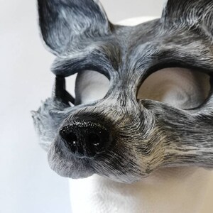 Realistic Grey Wolf Masquerade Ball Mask, Mardi Gras, Carnival or ...