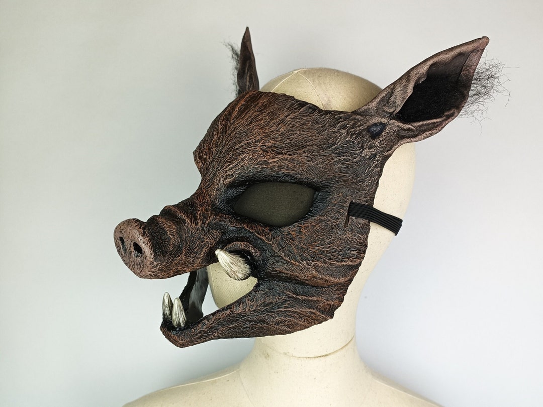 Resin Wild Boar Mask. Creepy Hog Mask for Halloween or Costume. Durable ...