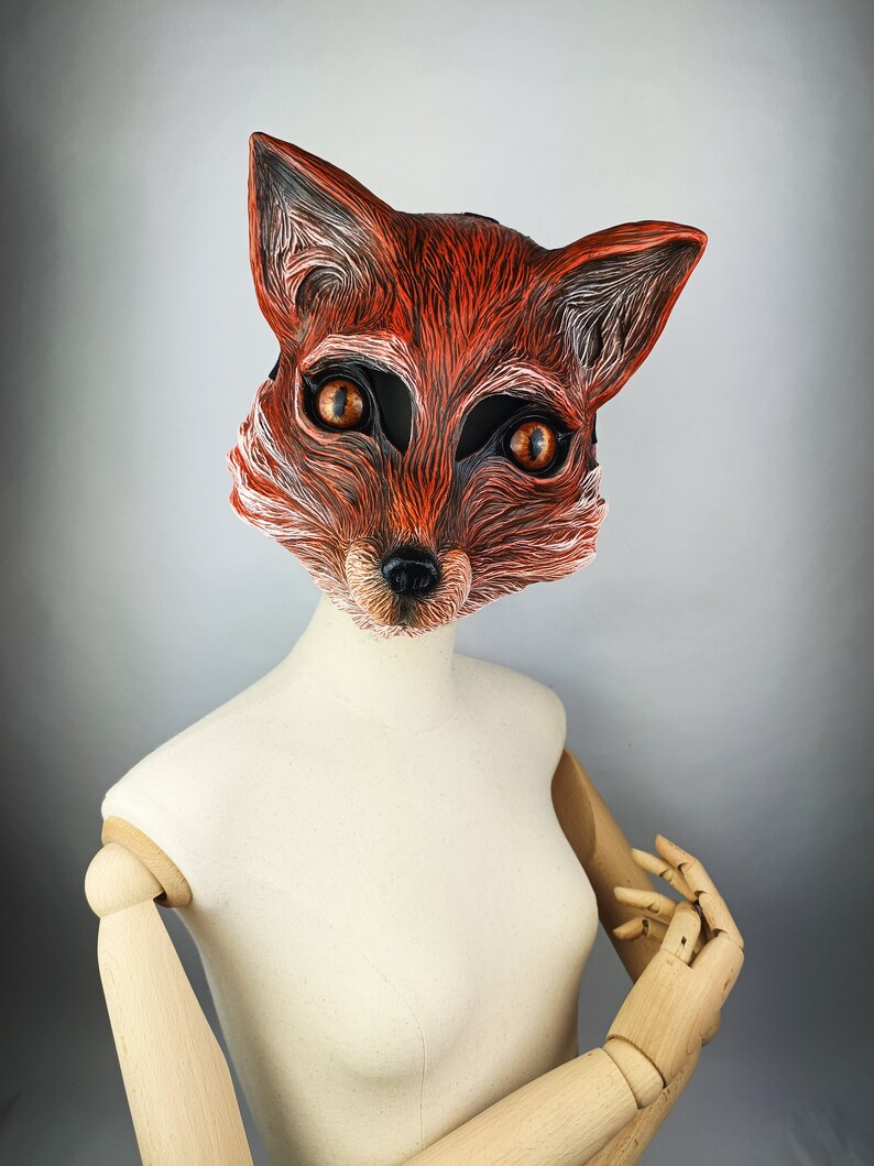 Full Face Fox Mask: Theatrical Costume, Cosplay Mask - Etsy