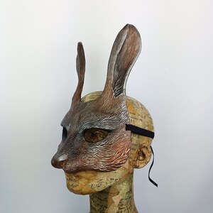 Rabbit Mask in Iron and Rust Style Finish. Steampunk Animal Mask. Adult ...