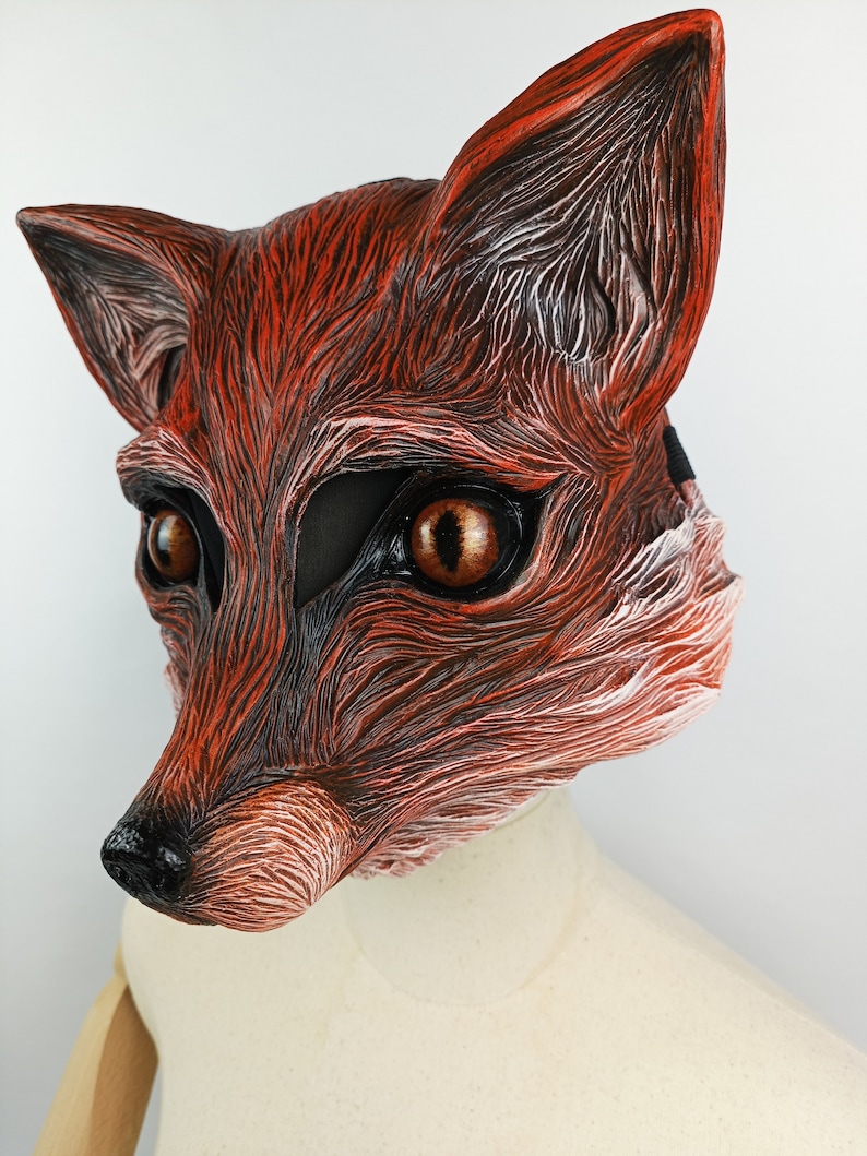 Full Face Fox Mask: Theatrical Costume, Cosplay Mask - Etsy