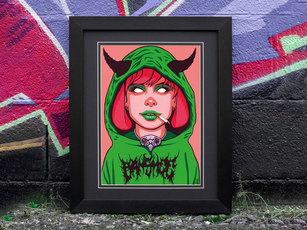 Sour Candy 3 Banshee. A Creepy, Cute Pop Art Painting of a Smoking ...