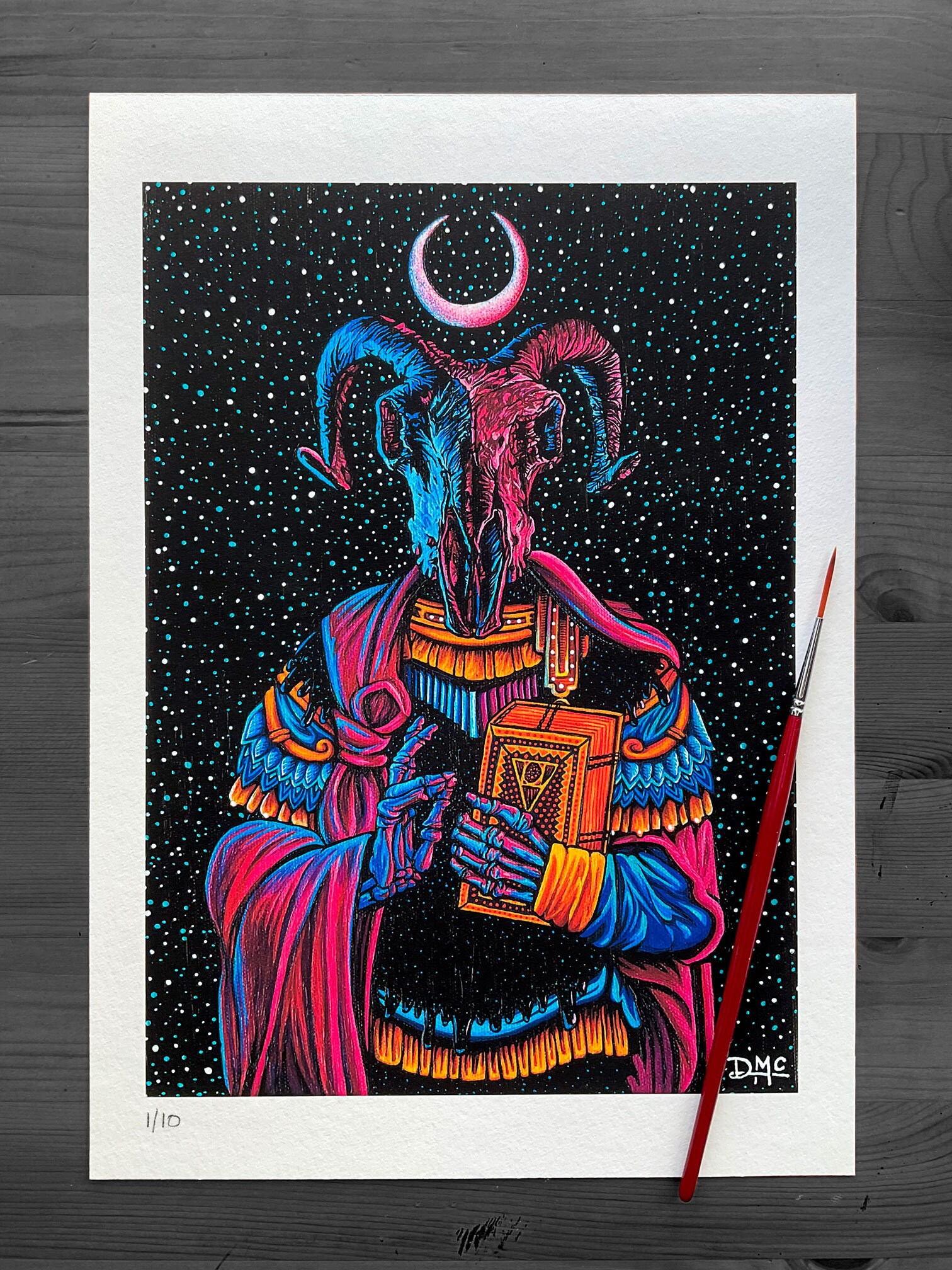 The Night Priest Occult Gothic Art Print for Dark Art Lovers - Etsy