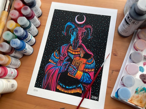 The Night Priest Occult Gothic Art Print for Dark Art Lovers - Etsy