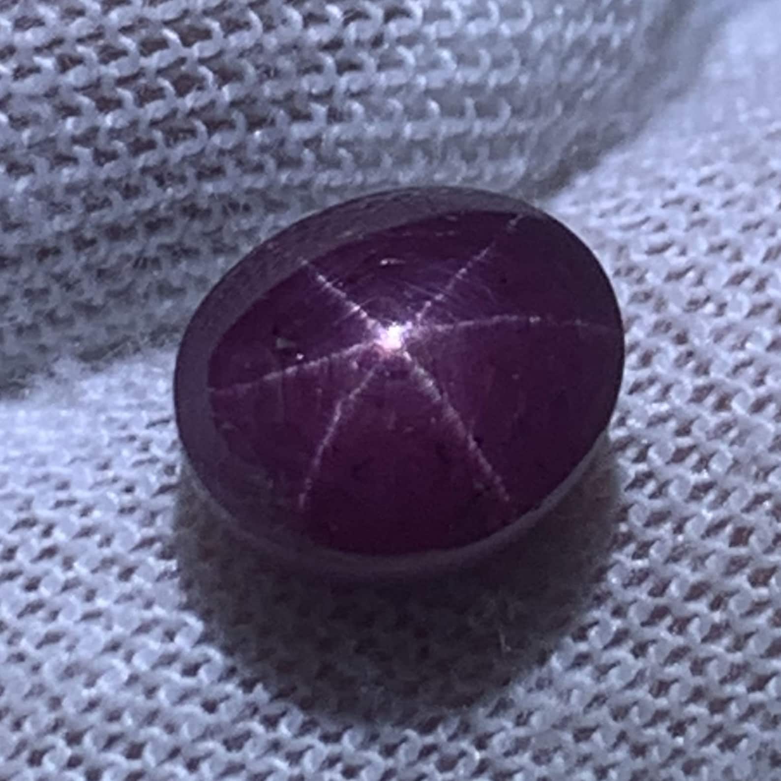 Natural Red Star Ruby Cabochon Gemstone With Rare 6 Star | Etsy